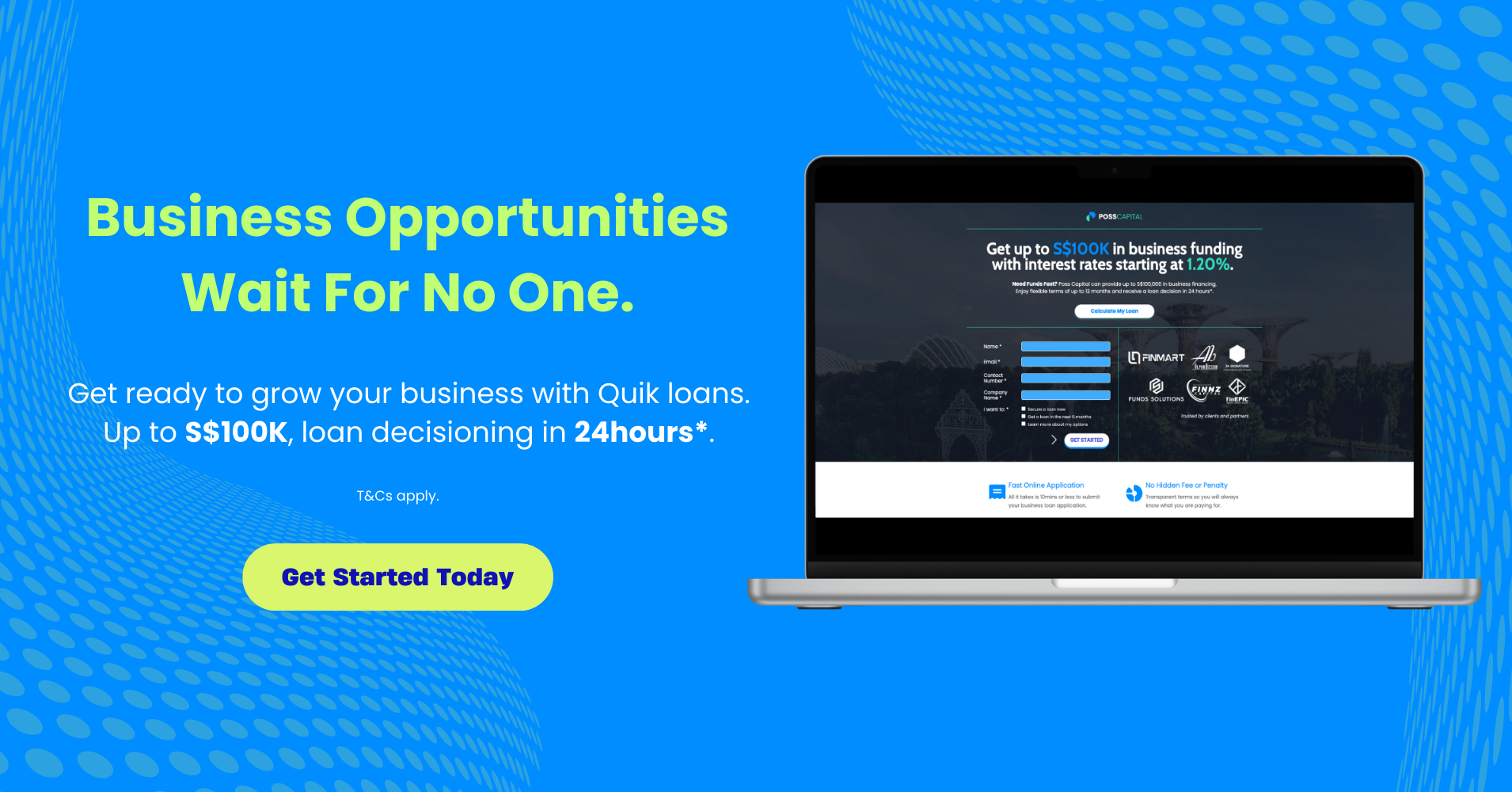 Quik SME Business Loan - Up to $100k, Approve in 24hrs*.